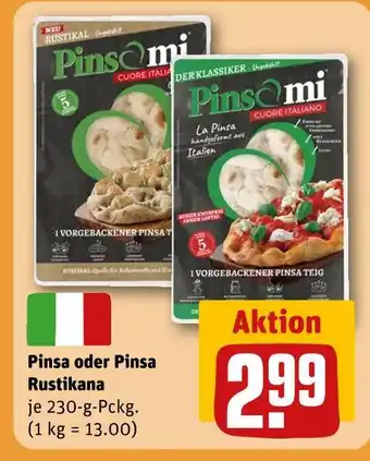 Pinsa oder pinsa rustikana Angebot bei REWE