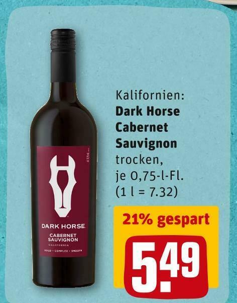 Dark horse rotwein Angebot bei REWE