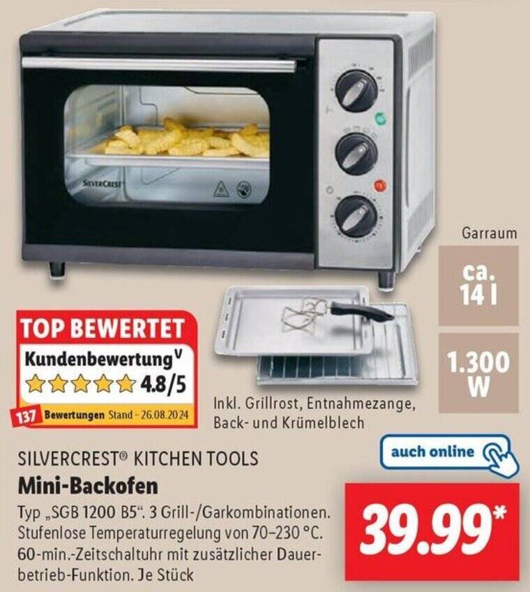 SILVERCREST KITCHEN TOOLS Mini-Backofen Angebot bei Lidl