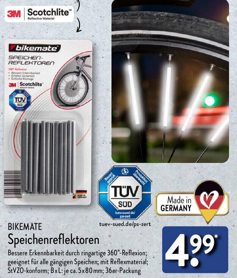BIKEMATE Speichenreflektoren Angebot bei Aldi Nord