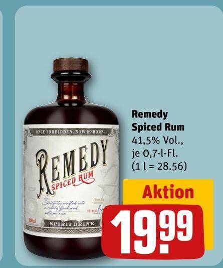 Remedy spiced rum Angebot bei REWE