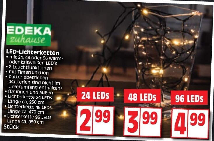 Edeka zuhause LED Lichterketten Angebot bei Edeka
