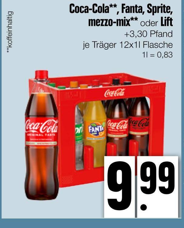 Coca-cola, fanta, sprite, mezzo-mix, lift coca-cola, fanta, sprite ...