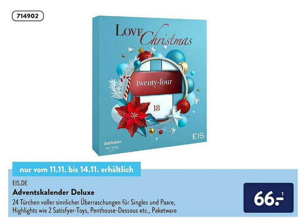 Eis.de Adventskalender deluxe Angebot bei Aldi Nord