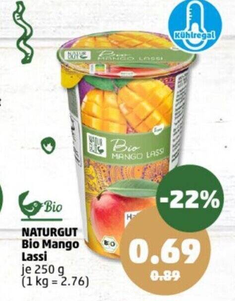 NATURGUT Bio Mango Lassi 250 g Angebot bei PENNY