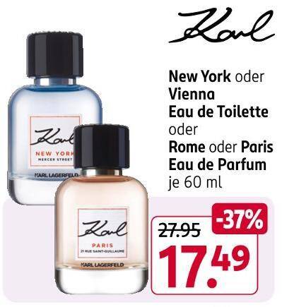 Karl lagerfeld new york, vienna eau de toilette, rome oder paris eau de ...