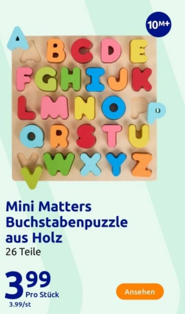 Mini Matters Buchstabenpuzzle Angebot bei Action