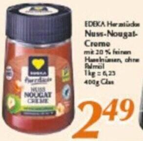 EDEKA Herzstücke Nuss Nougat Creme 400 g Angebot bei inkoop