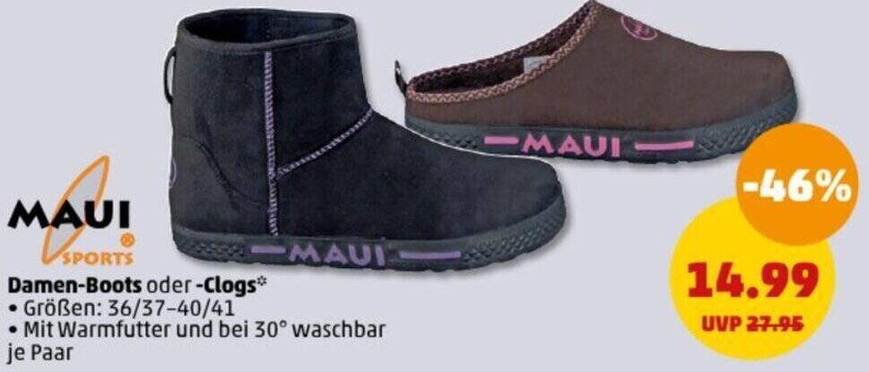 MAUI SPORTS Damen-Boots oder Clogs Angebot bei PENNY