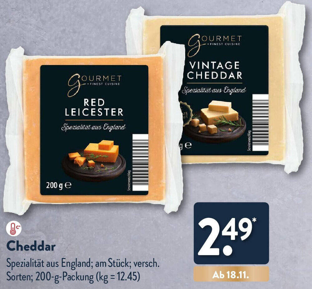 GOURMET FINEST CUISINE Cheddar 200 g Angebot bei Aldi Nord
