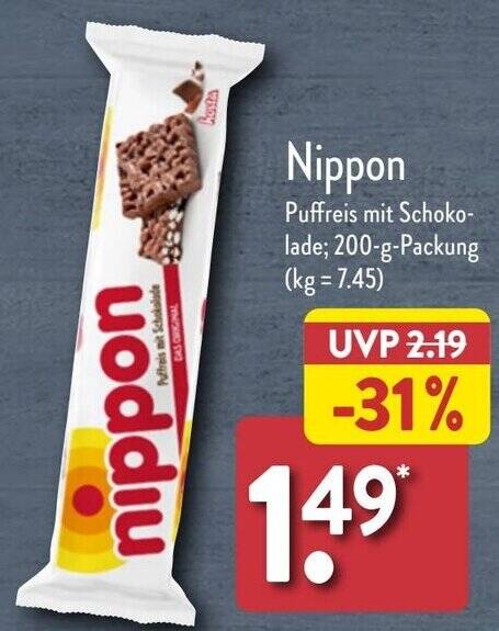 Nippon Puffreis mit Schoko- lade 200 g Angebot bei Aldi Nord