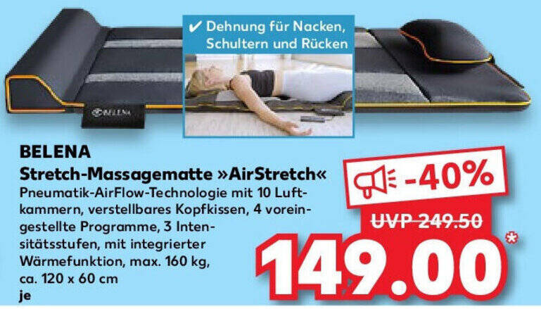 BELENA Stretch-Massagematte >>AirStretch Angebot bei Kaufland