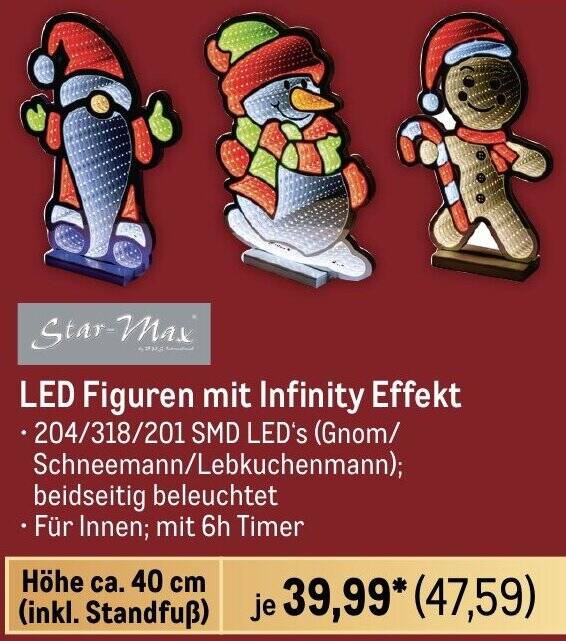 Star-max LED Figuren mit Infinity Effekt Angebot bei METRO