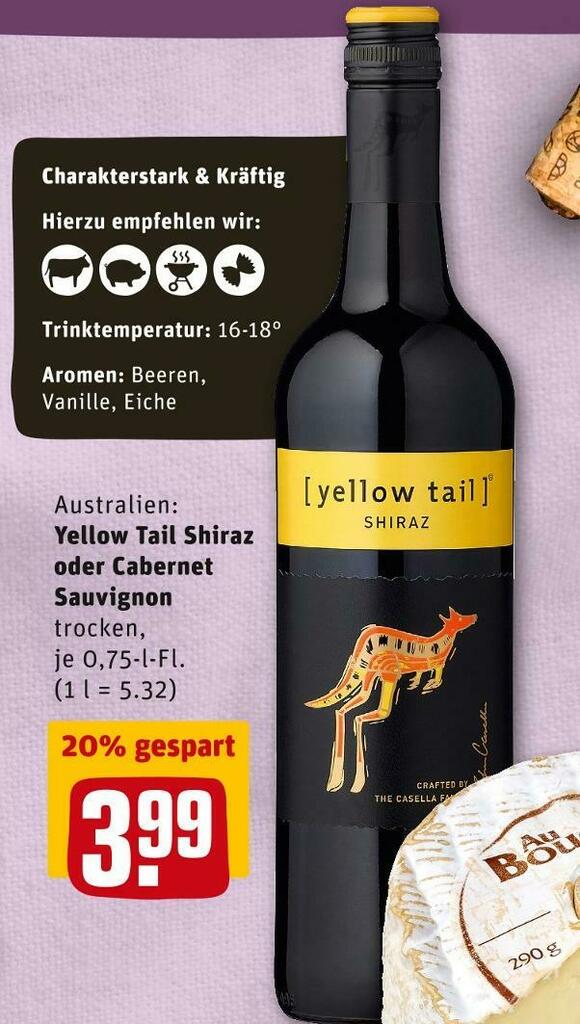 Yellow tail rotwein Angebot bei REWE