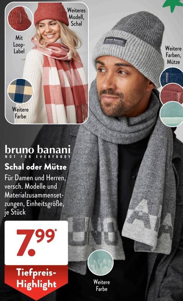 Fabelhafte Bruno Banani Schal Ebenbild