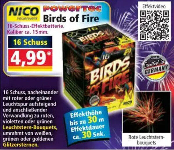 NICO Powertec Birds of Fire Angebot bei Norma