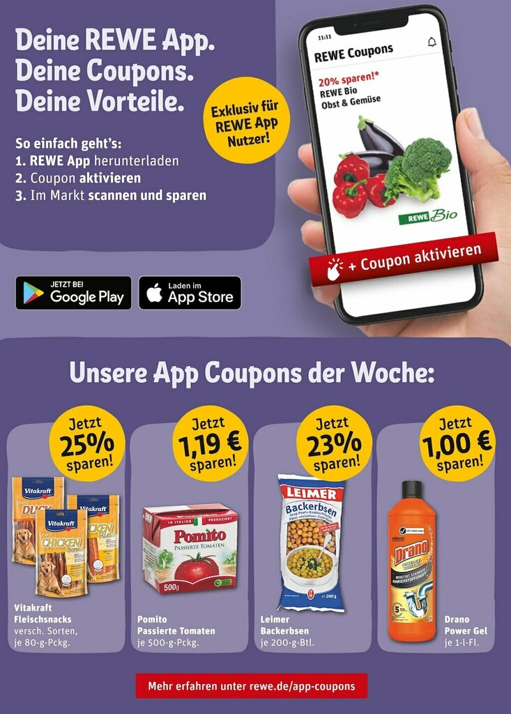 Rewe coupons Angebot bei REWE