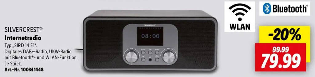 SILVERCREST Internetradio Angebot bei Lidl