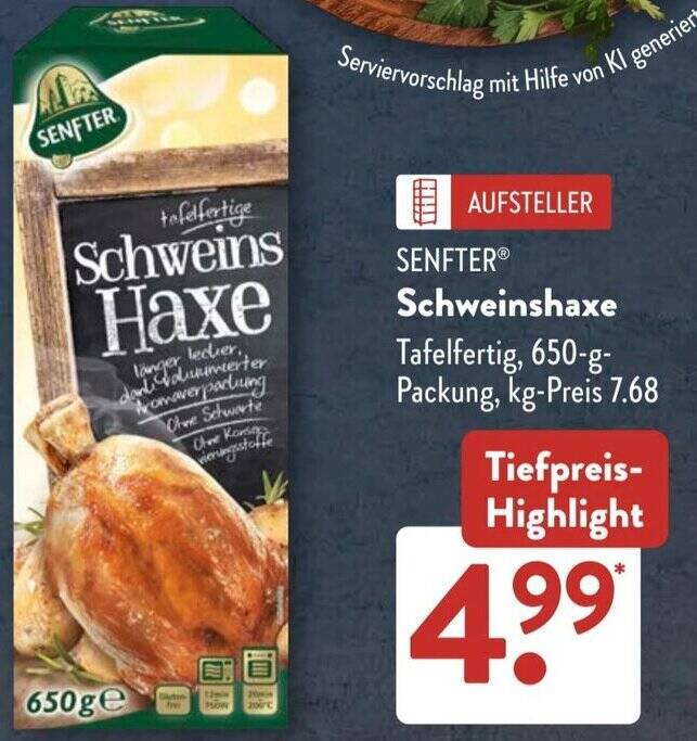 SENFTER Schweinshaxe 650 g Angebot bei Aldi Süd