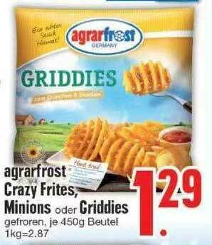 Agrarfrost Crazy Frites, Minions Oder Griddies Angebot bei Edeka