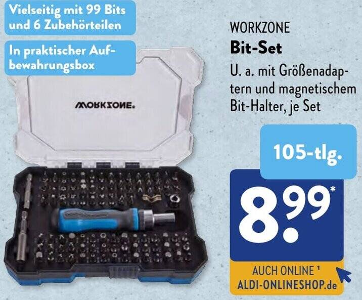 WORKZONE Bit-Set Angebot bei Aldi Süd