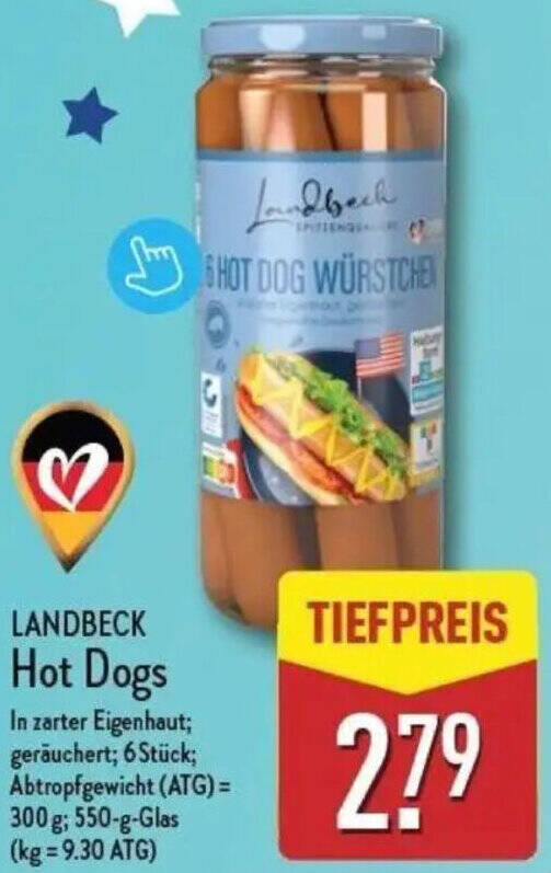 LANDBECK Hot Dogs 550 g Angebot bei Aldi Nord