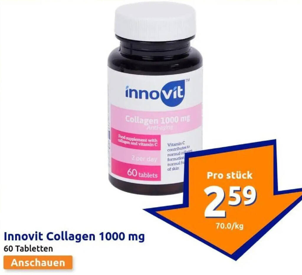 innovit Collagen 1000 mg 60 tabs Angebot bei Action