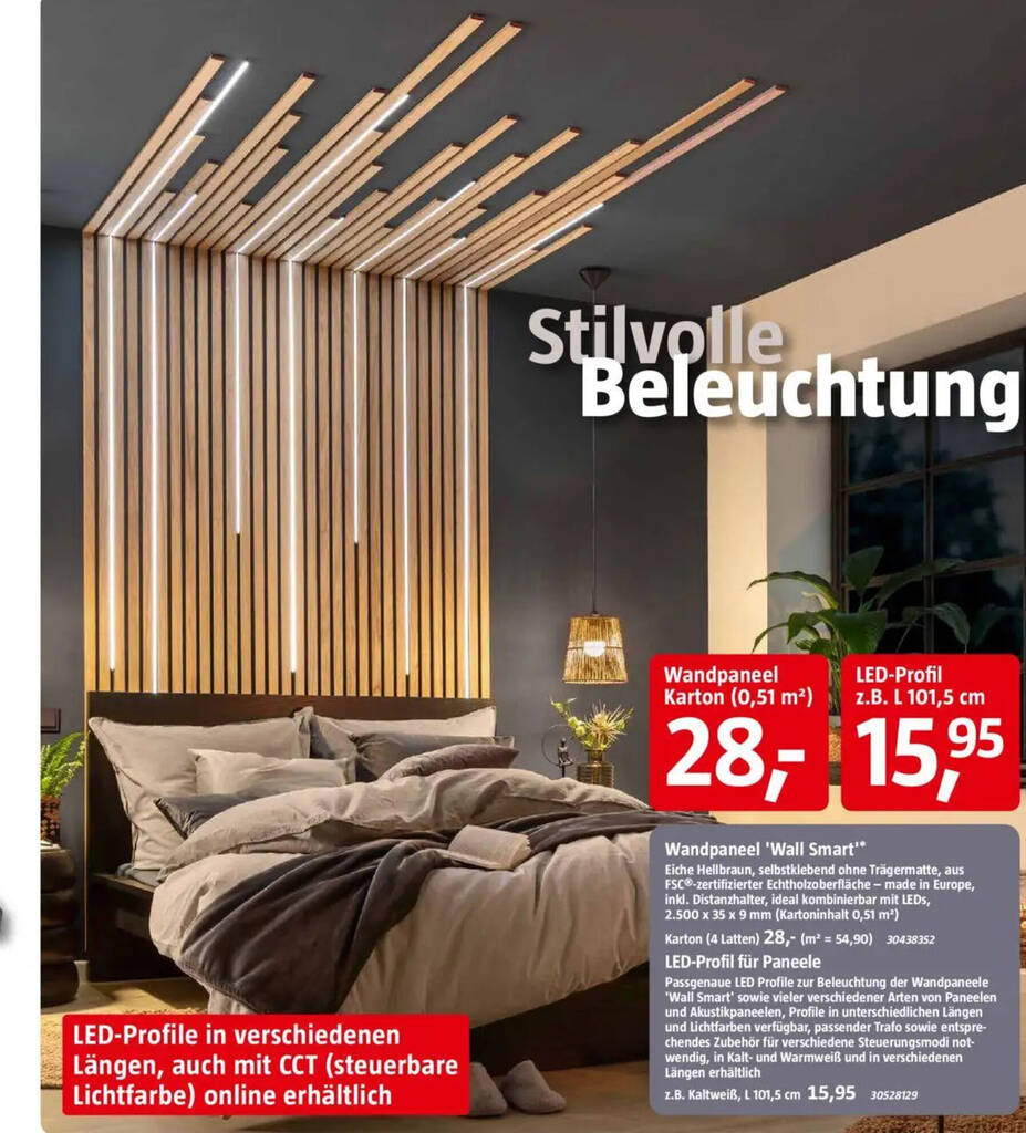 LED-Profil für Paneele Angebot bei Bauhaus