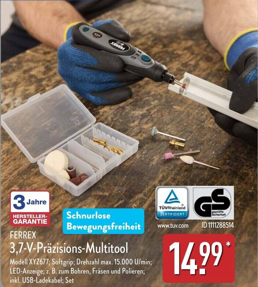 FERREX 3,7-V-Präzisions-Multitool Angebot bei Aldi Nord