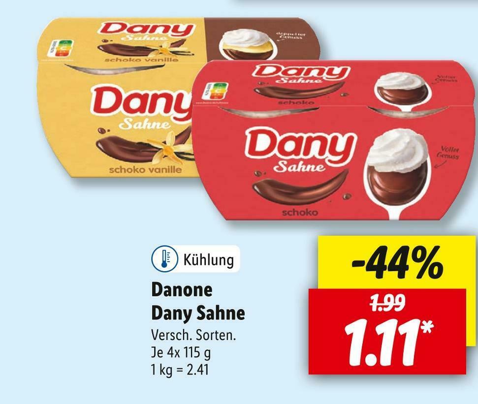Danone dany sahne Angebot bei Lidl