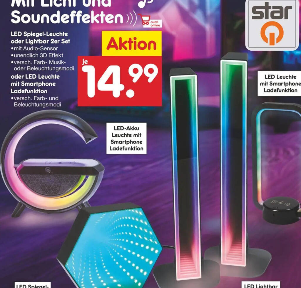 LED Spiegel-Leuchte oder Lightbar 2er Set • Angebot bei Netto Marken ...