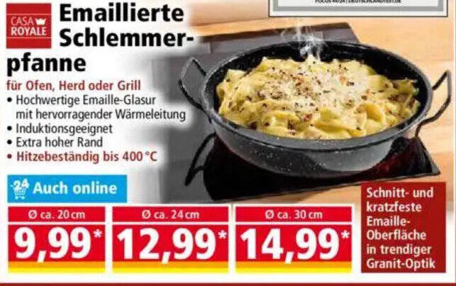 CASA ROYALE Emaillierte Schlemmer- pfanne Angebot bei Norma