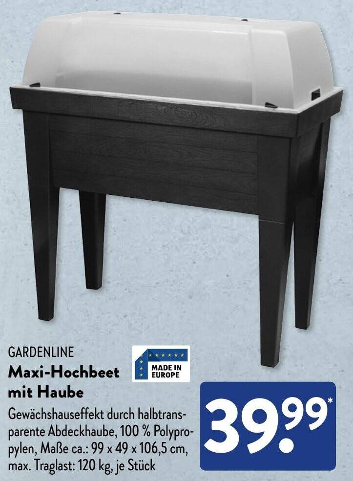 GARDENLINE Maxi-Hochbeet mit Haube Angebot bei NETTO