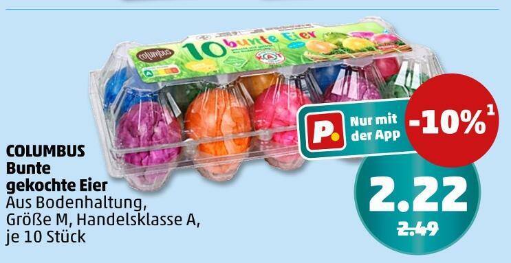 Columbus bunte gekochte eier Angebot bei PENNY €2,49