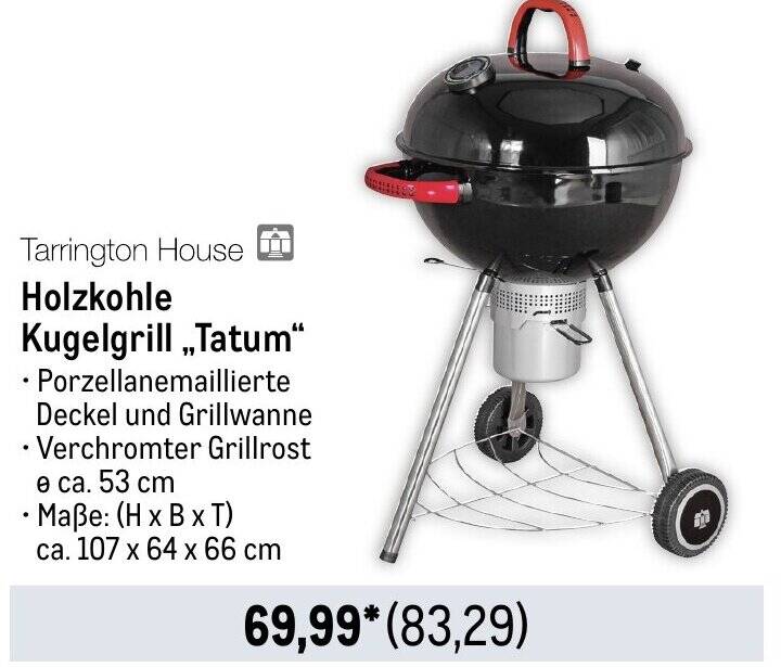 Tarrington House Holzkohle Kugelgrill „Tatum“ Angebot bei METRO