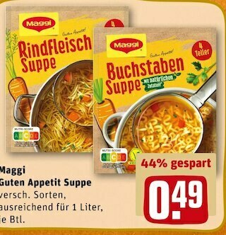 Maggi guten appetit suppe Angebot bei REWE