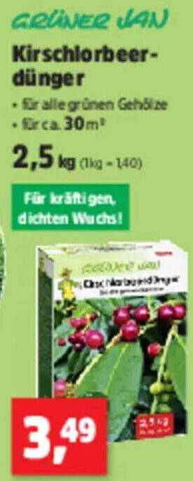 GRÜNER JAN Kirschlorbeerdünger 2,5 kg Angebot bei Thomas Philipps