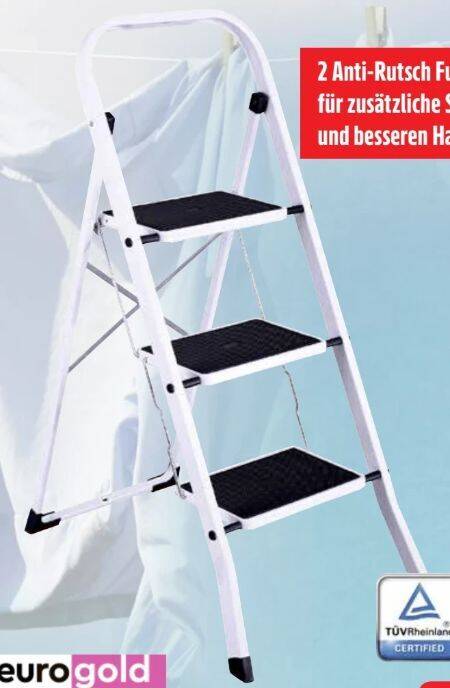 Eurogold Trittleiter Supermax Plus 3 Angebot bei Scheck-in-Center