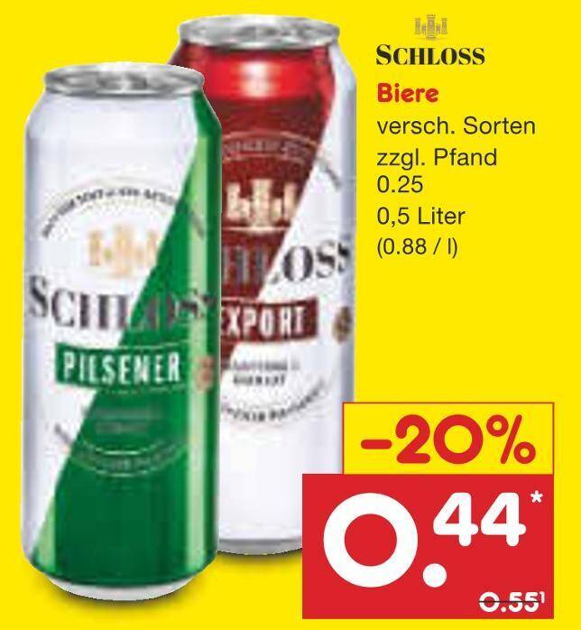 Schloss pilsener oder export Angebot bei Netto Marken-Discount
