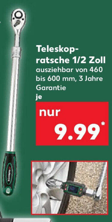 Teleskop- ratsche 1/2 Zoll Angebot bei Kaufland