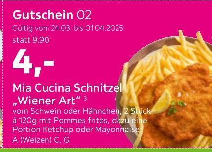 Mia cucina schnitzelgutschein „wiener art“ Angebot bei Mömax