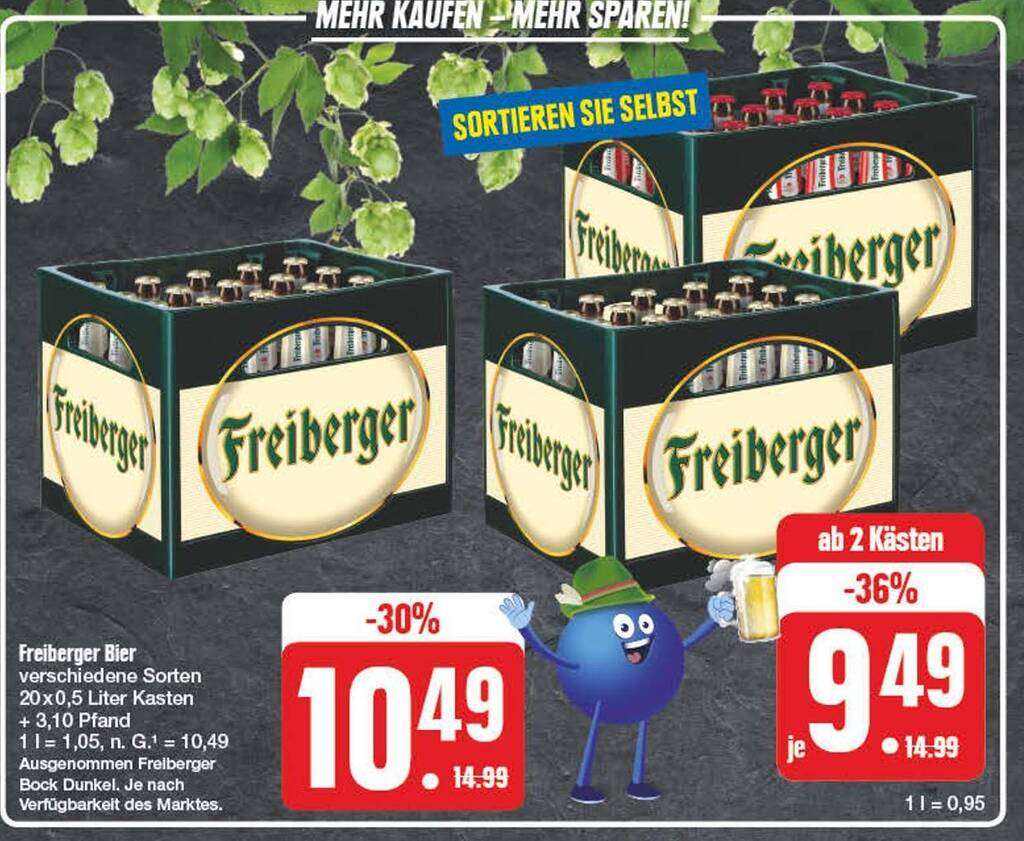 Freiberger freiberger bier Angebot bei Edeka