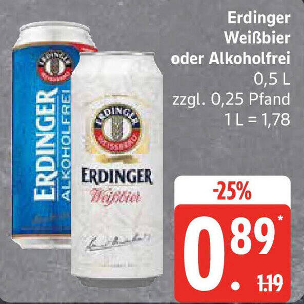 Erdinger Angebot Edeka