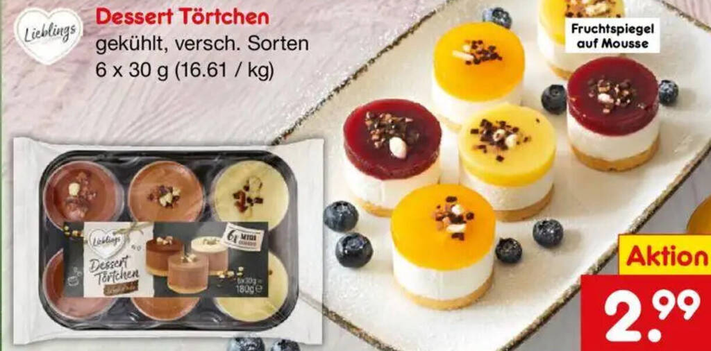Lieblings Dessert Törtchen Angebot bei Netto Marken-Discount
