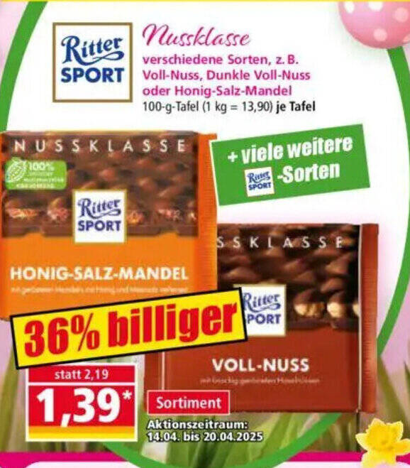 Alle Ritter Sport Angebote - Entdecken Sie das günstigste Ritter Sport ...