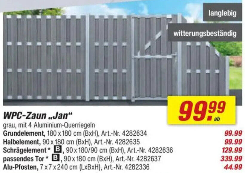 Alle Zaun Angebote - Entdecken Sie das günstigste Zaun Angebot!