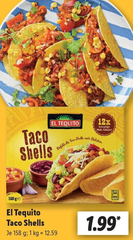 El Tequito Taco Shells 158 g Angebot bei Lidl