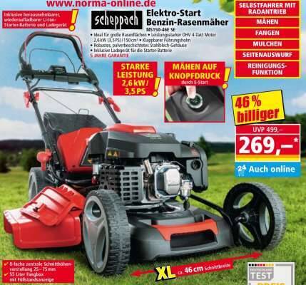 scheppach Elektro-Start Benzin-Rasenmäher MS196-46 SE Angebot bei Norma