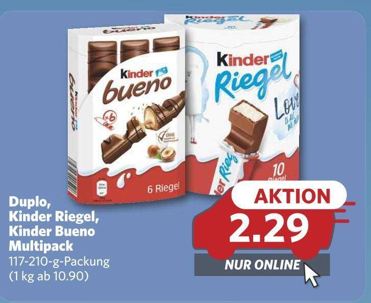 Kinder duplo, kinder riegel, kinder bueno multipack Angebot bei Combi