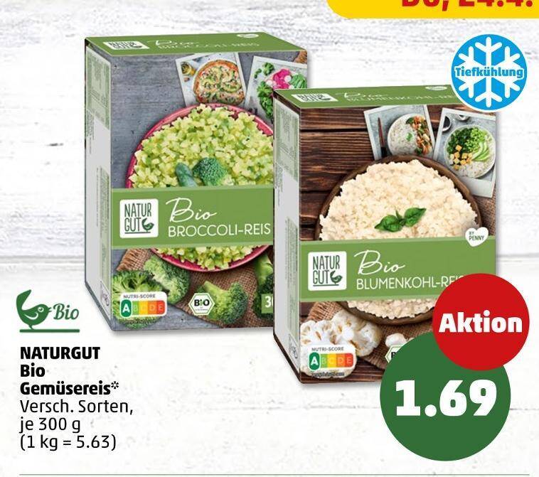 Naturgut bio broccoli-reis oder bio blumenkohl-reis Angebot bei PENNY